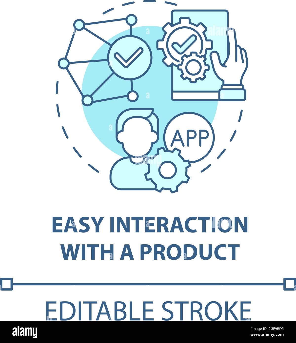 Easy interaction with product concept icon Stock Vector Image & Art - Alamy