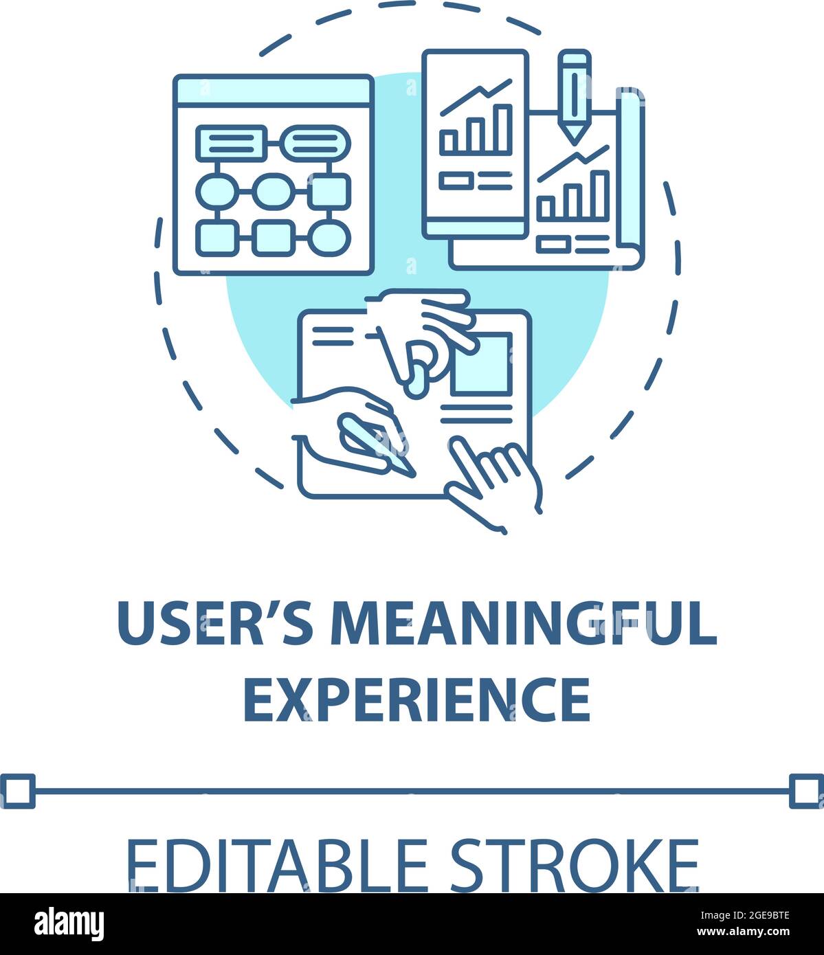 User experience blue icon Cut Out Stock Images & Pictures - Alamy