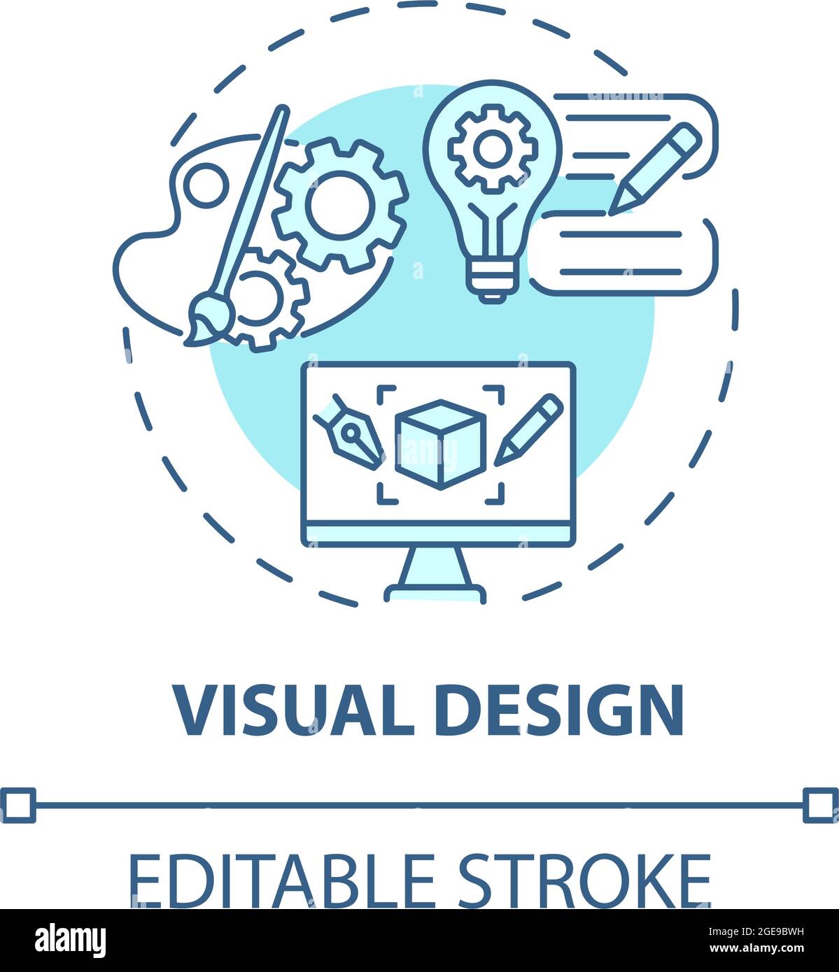 Visual design concept icon Stock Vector Image & Art - Alamy