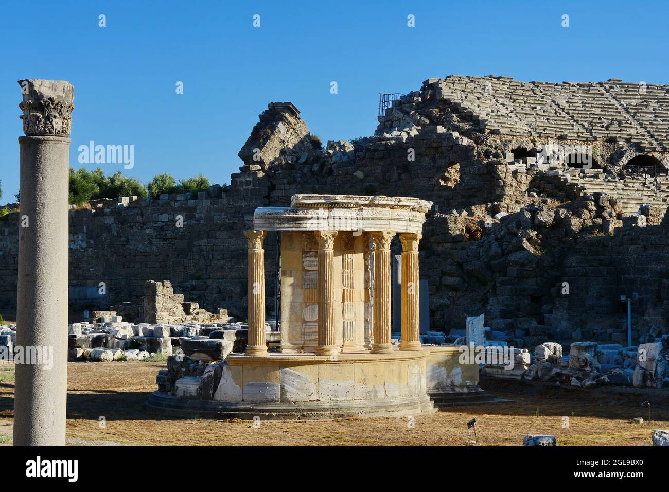 Ruins of ancient city in Side Stock Photo - Alamy