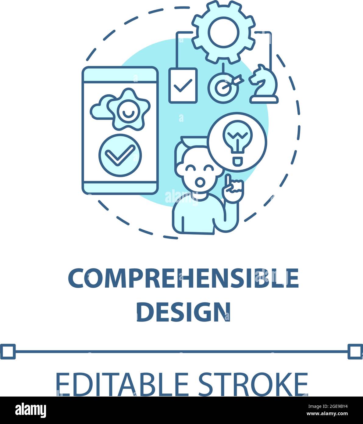 Comprehensible design concept icon Stock Vector Image & Art - Alamy