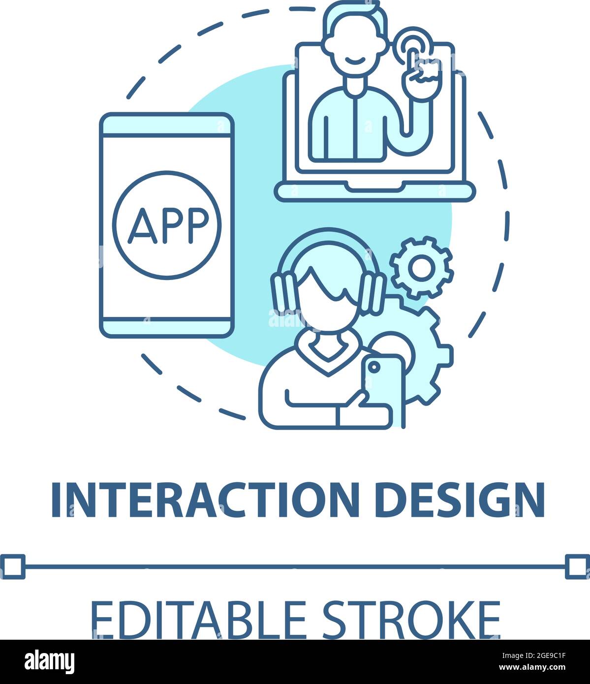 Interaction design concept icon Stock Vector Image & Art - Alamy
