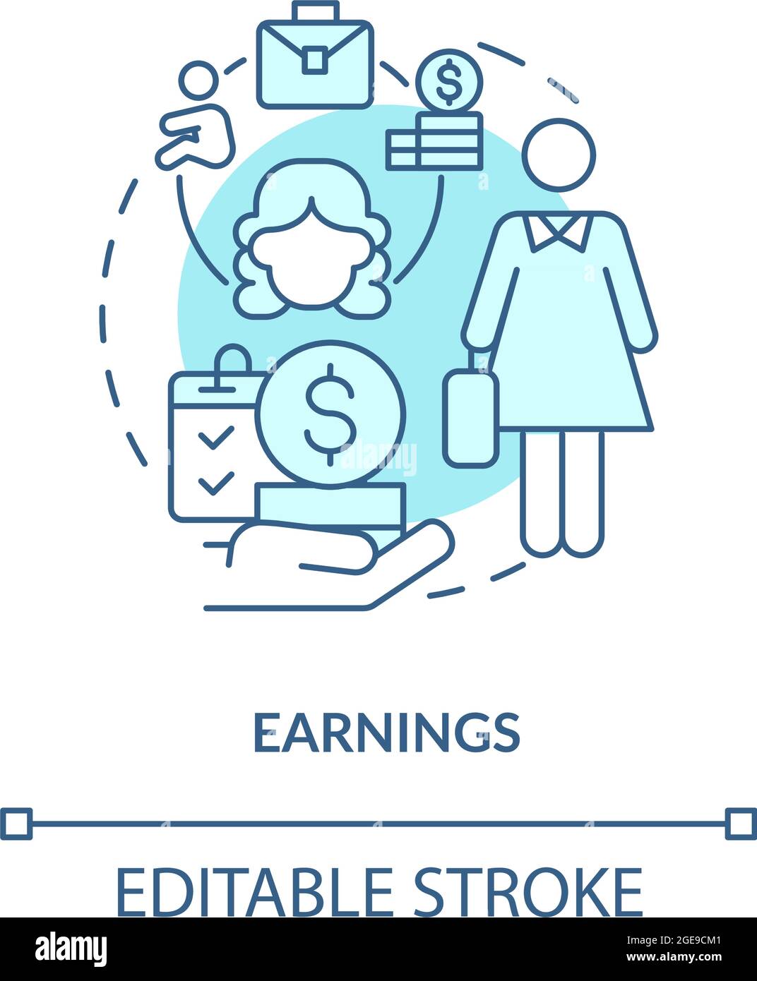 Earnings blue concept icon Stock Vector Image & Art - Alamy