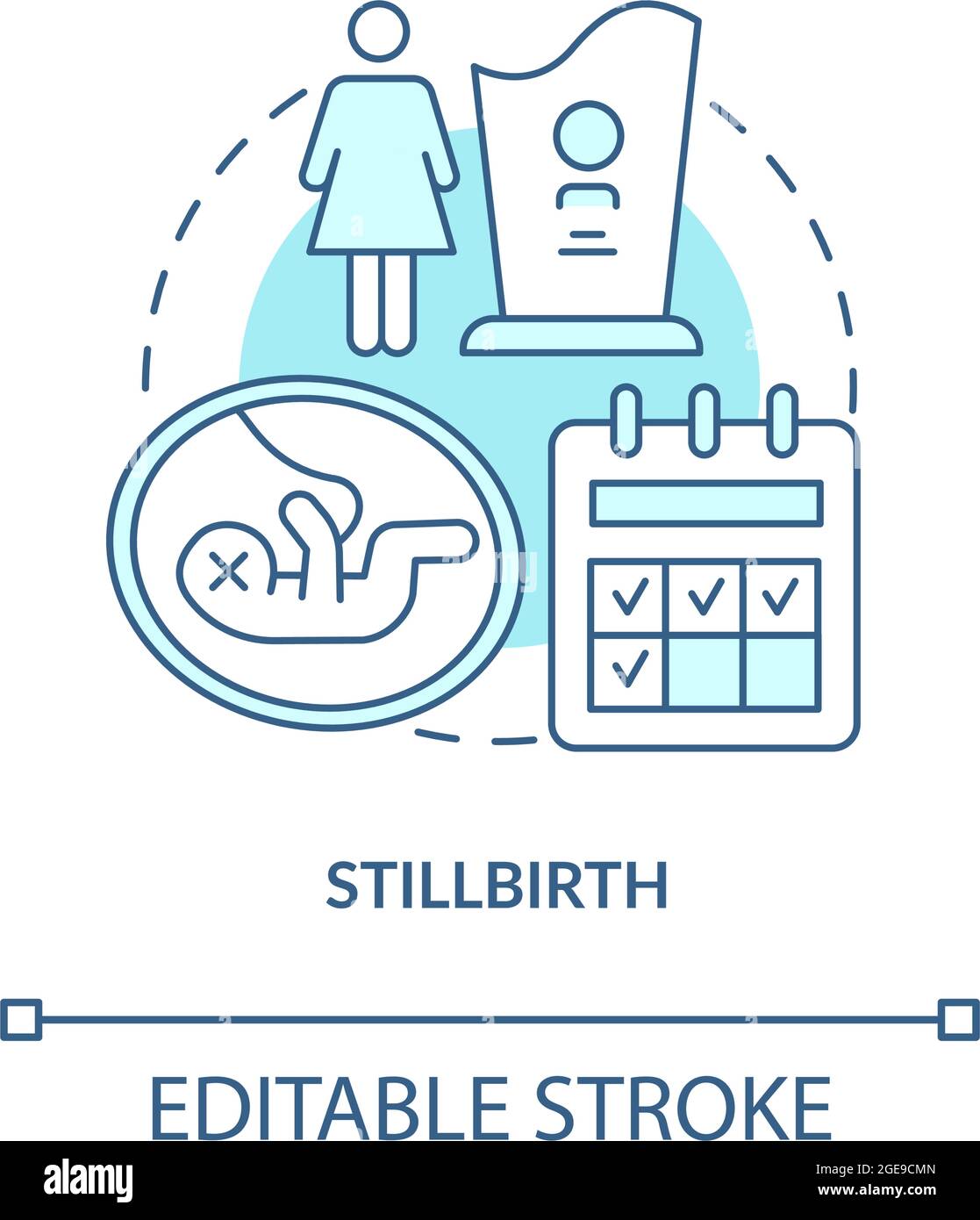 Stillbirth blue concept icon Stock Vector Image & Art - Alamy