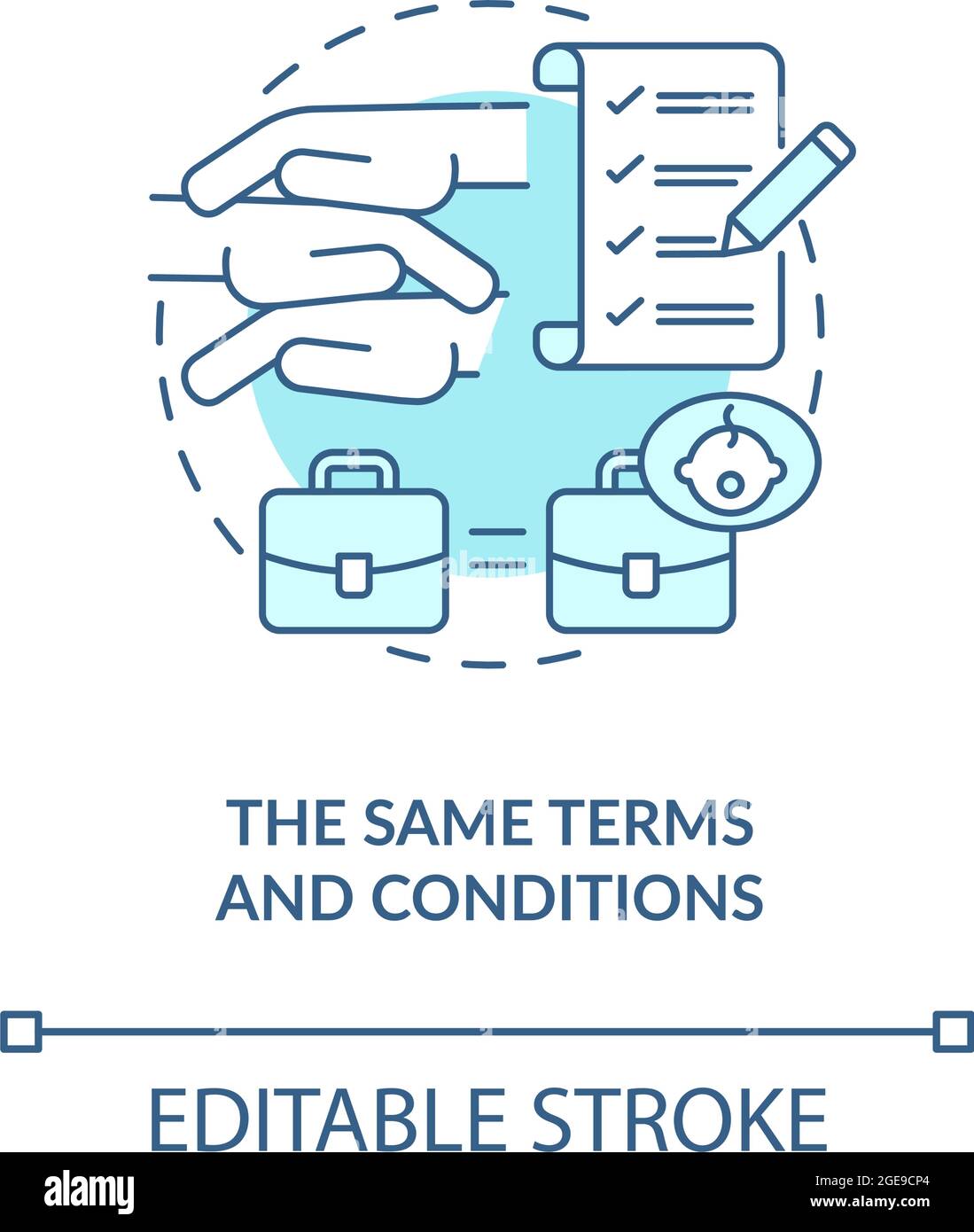 Same terms and conditions blue concept icon Stock Vector Image & Art ...