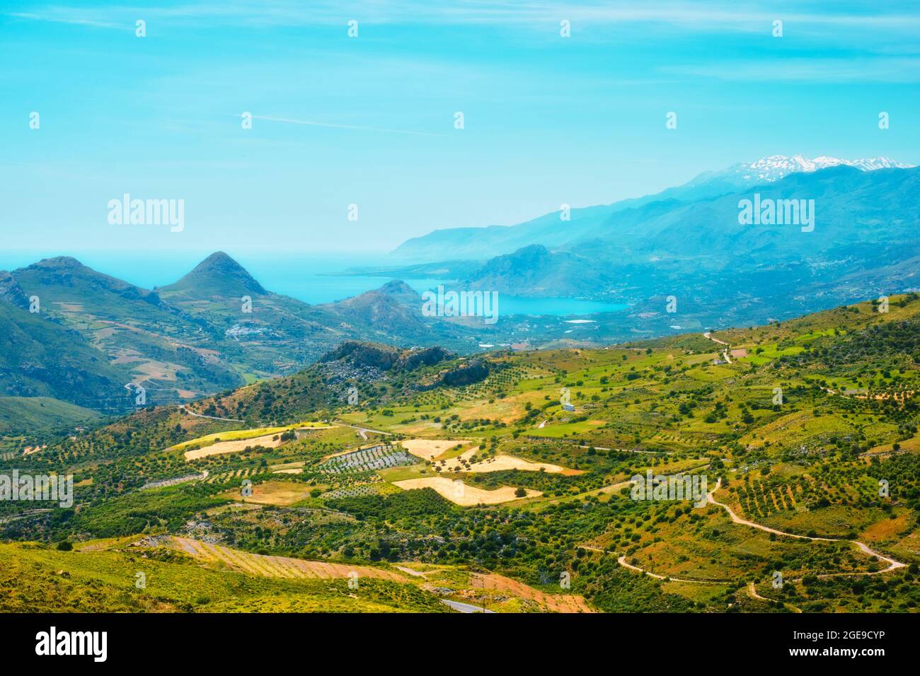 Aerial view of Crete island in Greece Stock Photo - Alamy