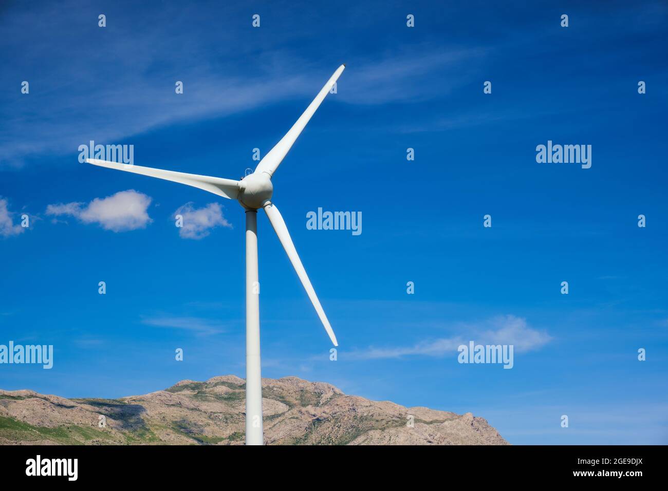 Wind generator turbines in sky Stock Photo - Alamy