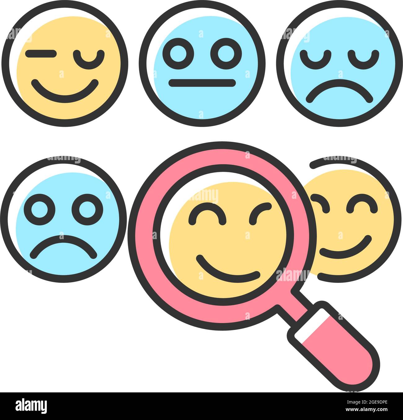 Reading emotions RGB color icon Stock Vector Image & Art - Alamy