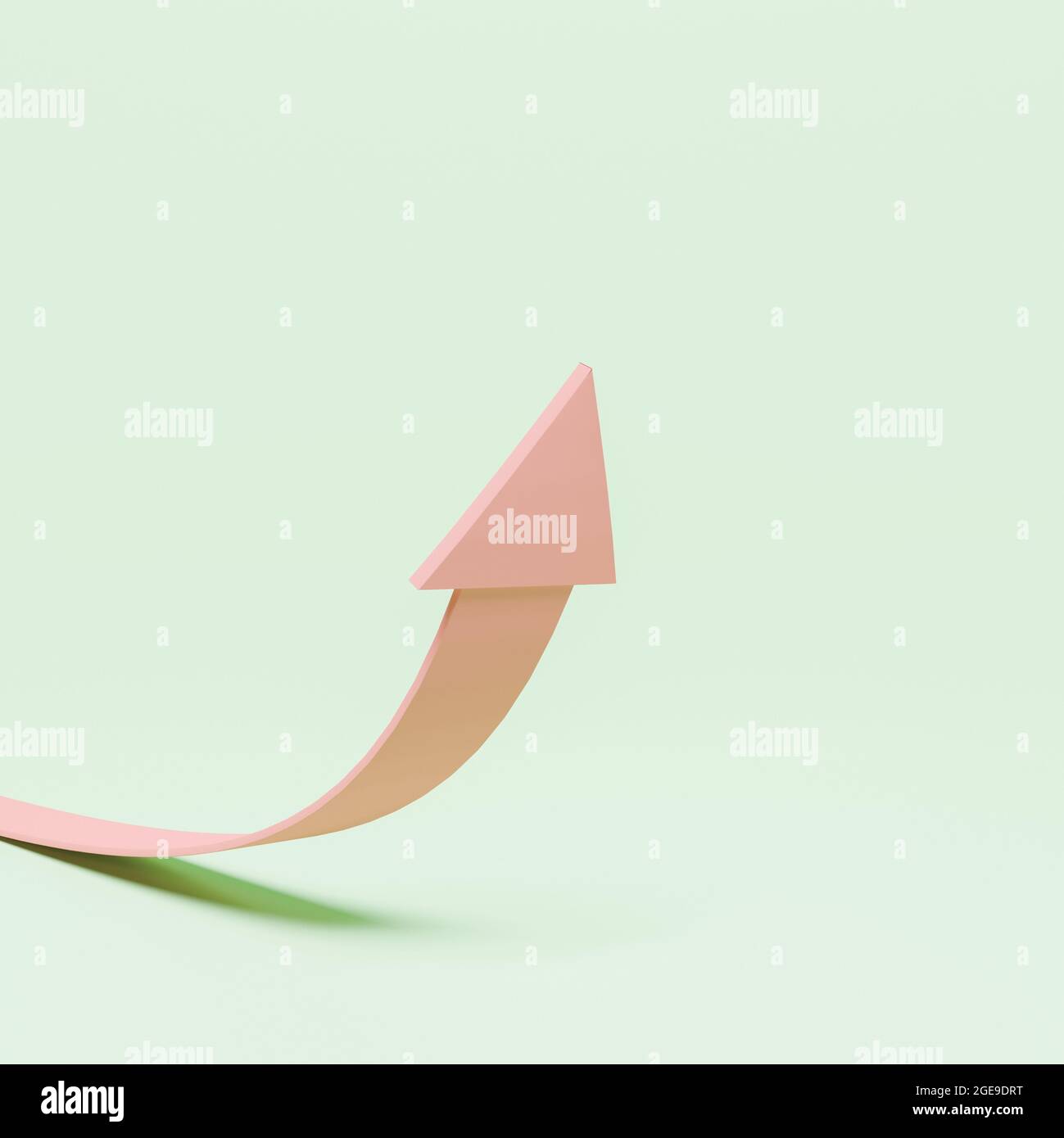 upward arrow on soft background. minimalistic concept of business ...