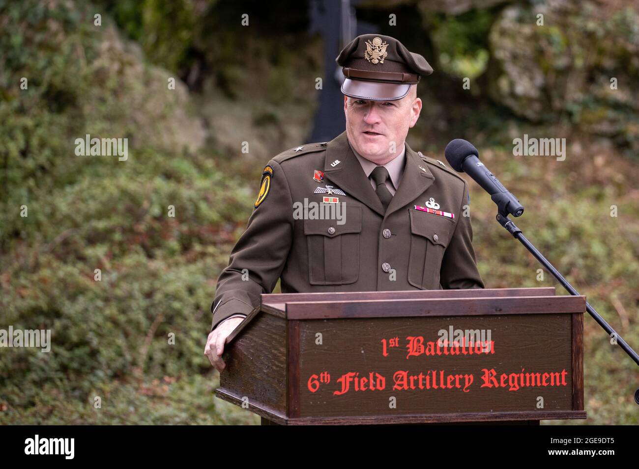Pegnitz, Germany. 18th Aug, 2021. U.S. Brigadier General Joseph Hilbert ...