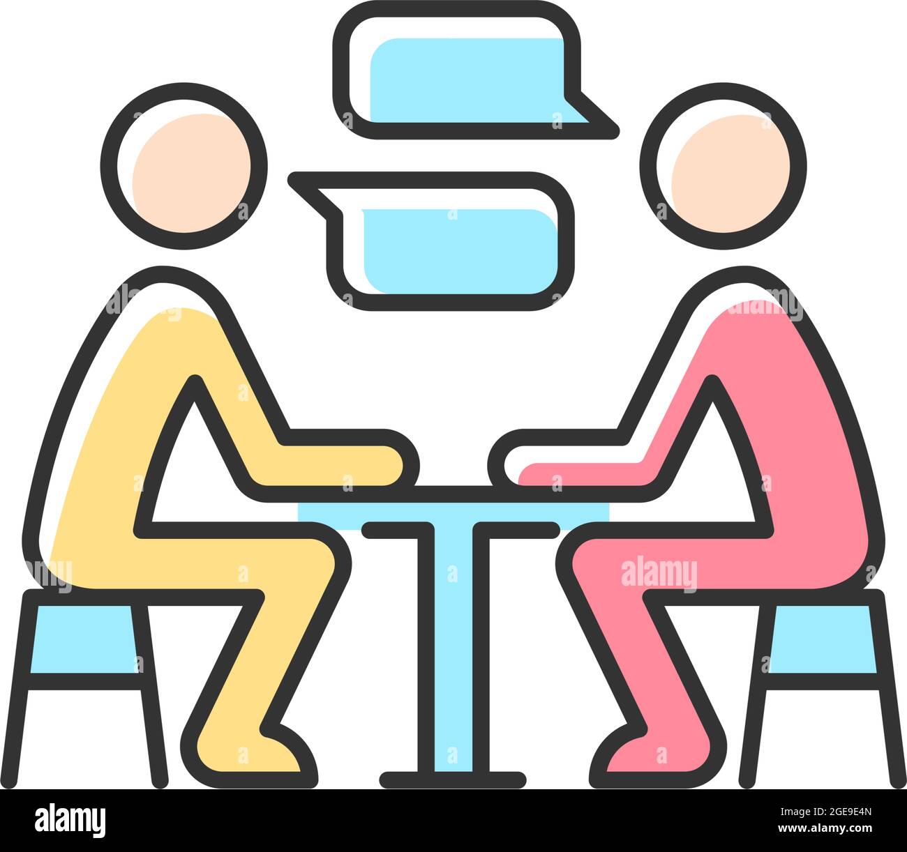 Interpersonal communication RGB color icon Stock Vector Image & Art - Alamy