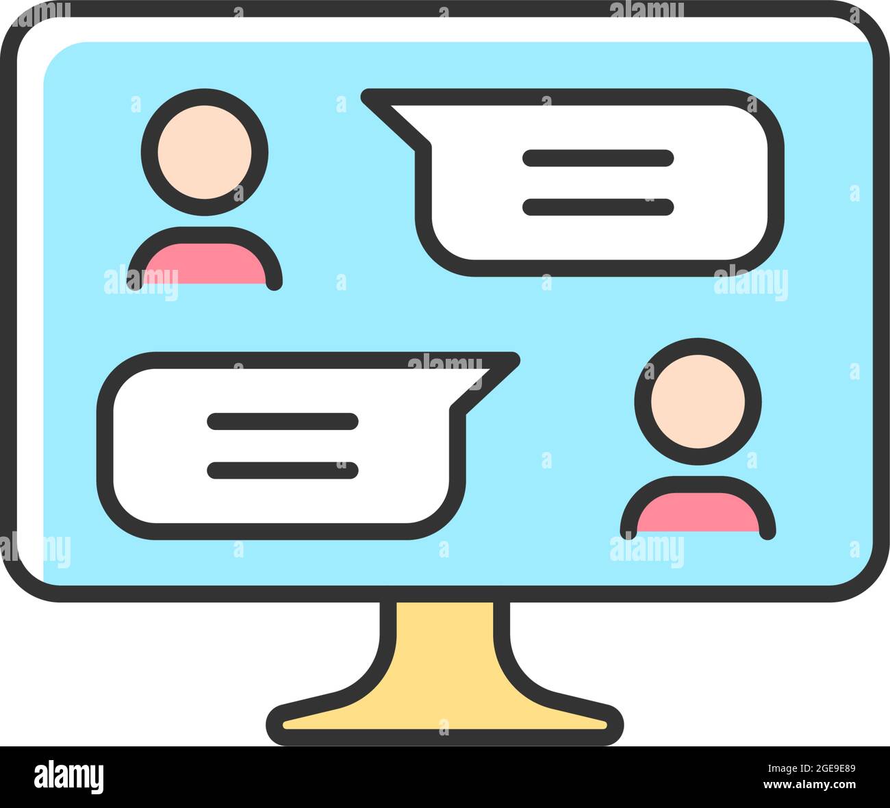 Digital communication channels RGB color icon Stock Vector Image & Art ...