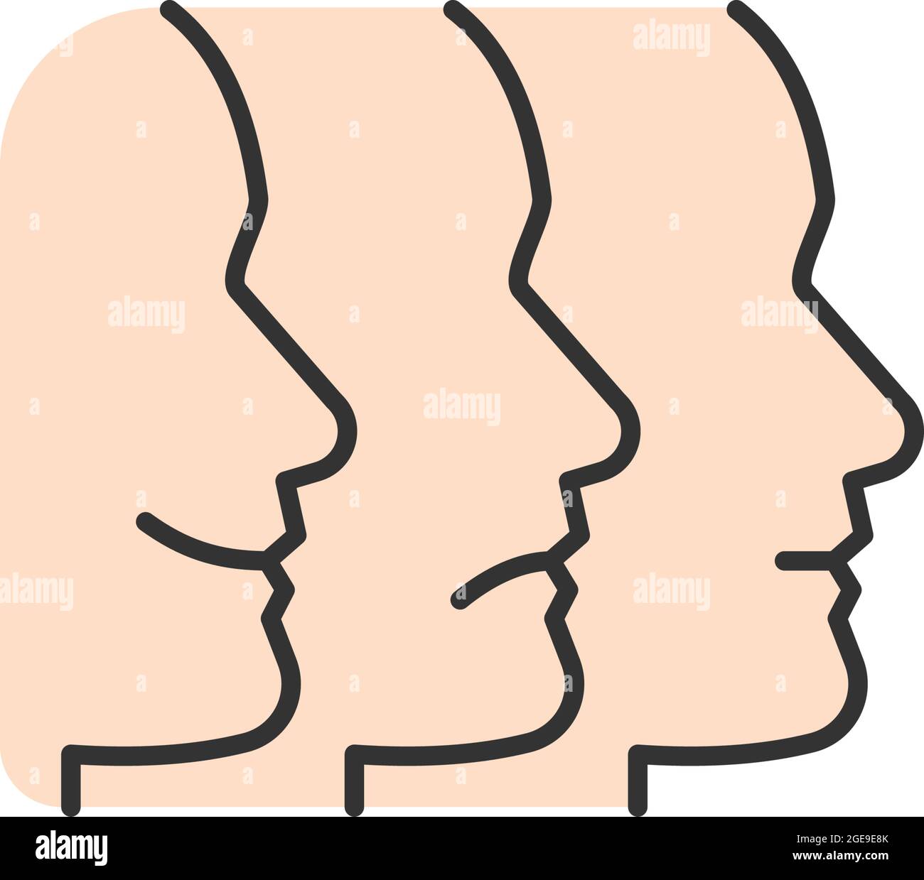 Facial expressions RGB color icon Stock Vector Image & Art - Alamy