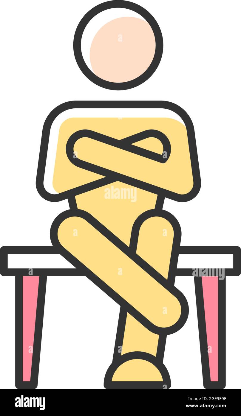 Closed Body Language RGB Color Icon Stock Vector Image Art Alamy