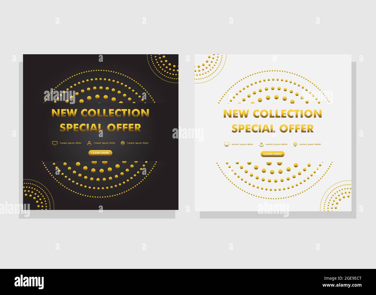 luxurious gold floral social media post template. new collection ...