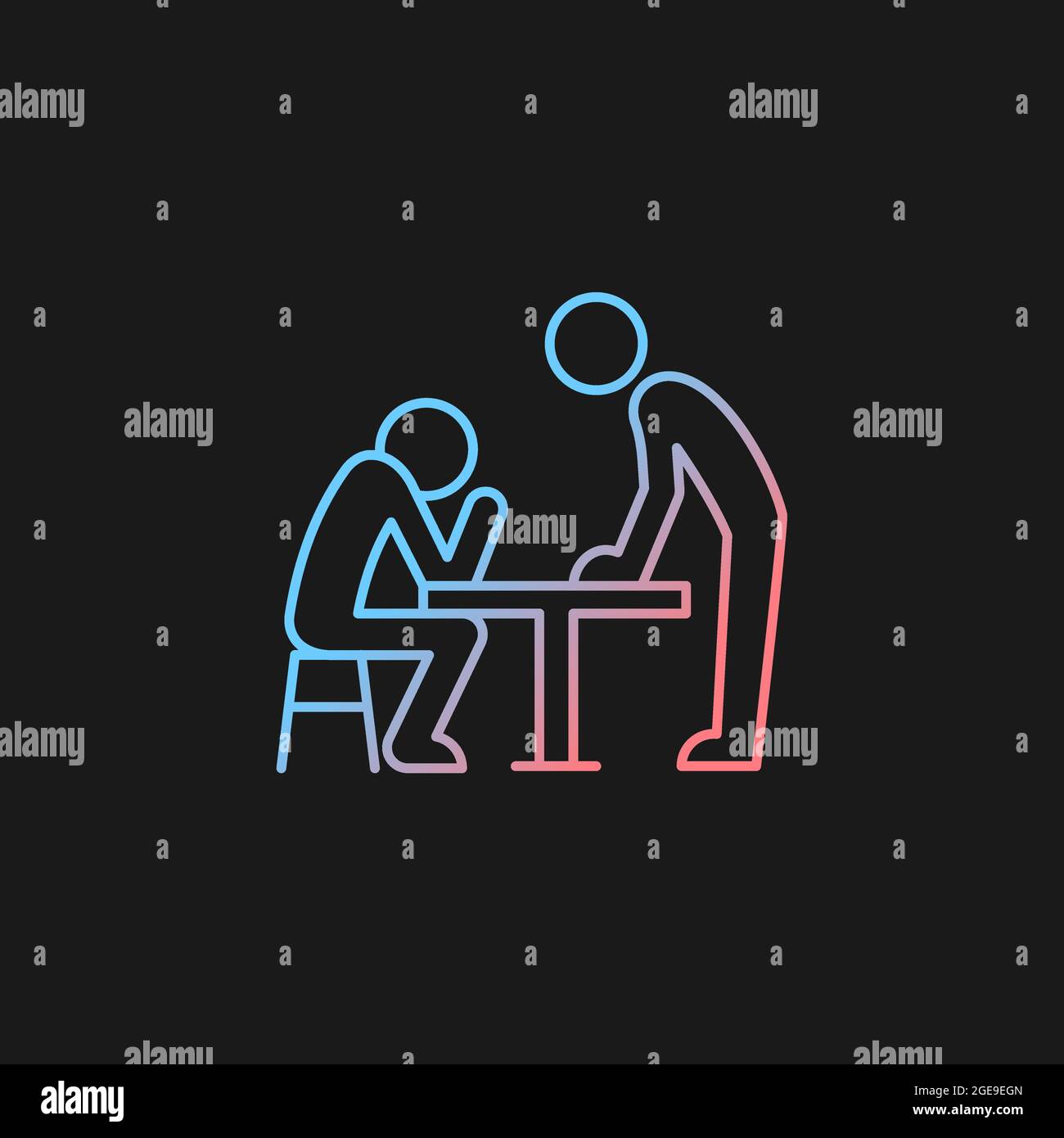 Body language gradient vector icon for dark theme Stock Vector Image ...