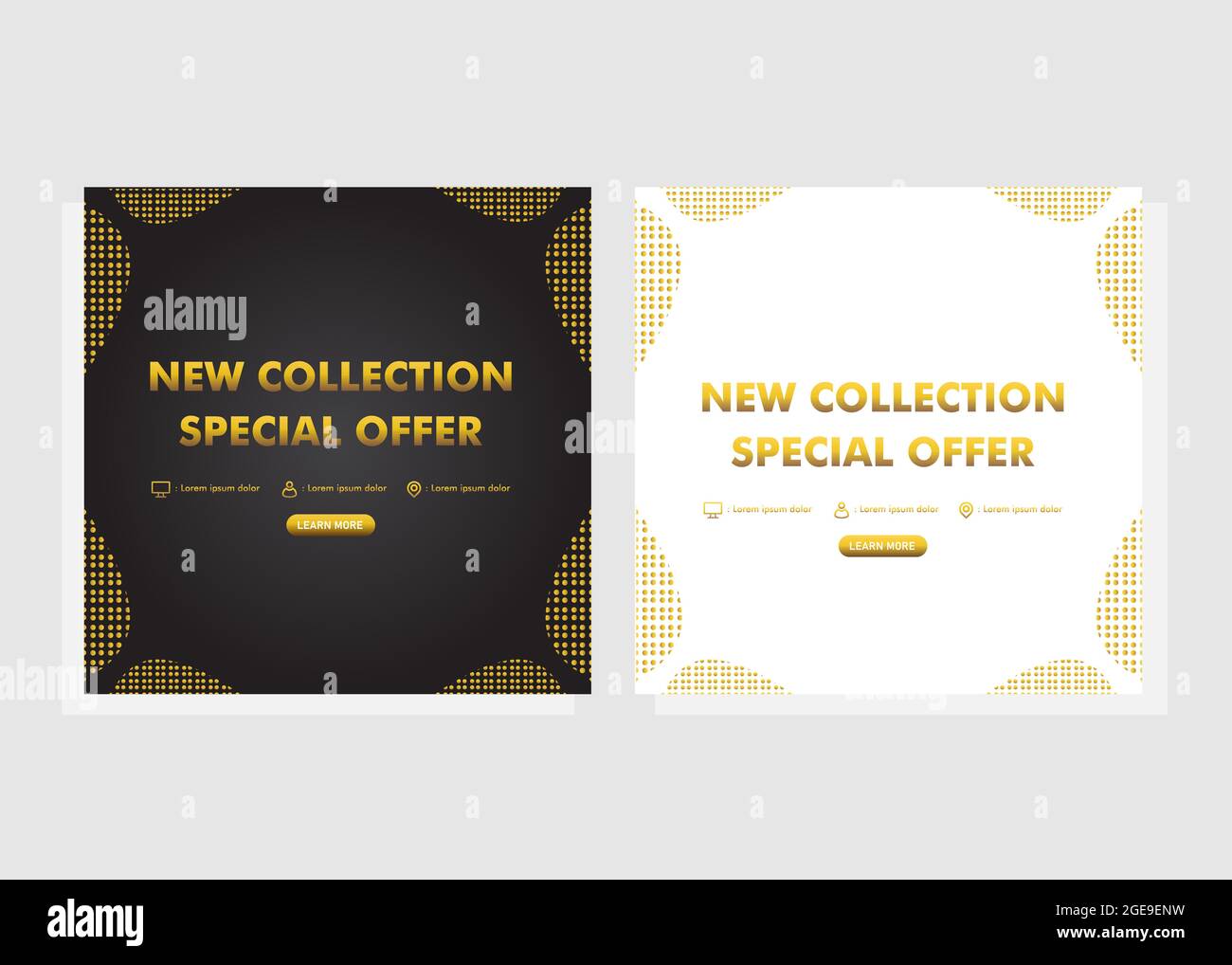 luxurious gold floral social media post template. new collection ...