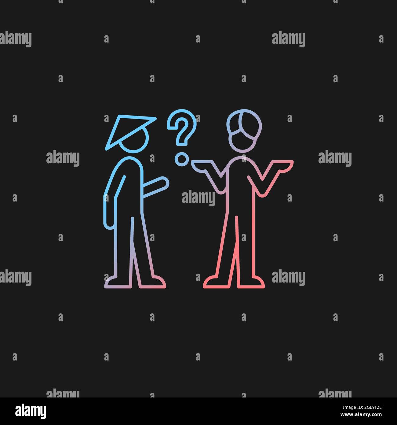 Cultural barriers gradient vector icon for dark theme Stock Vector ...