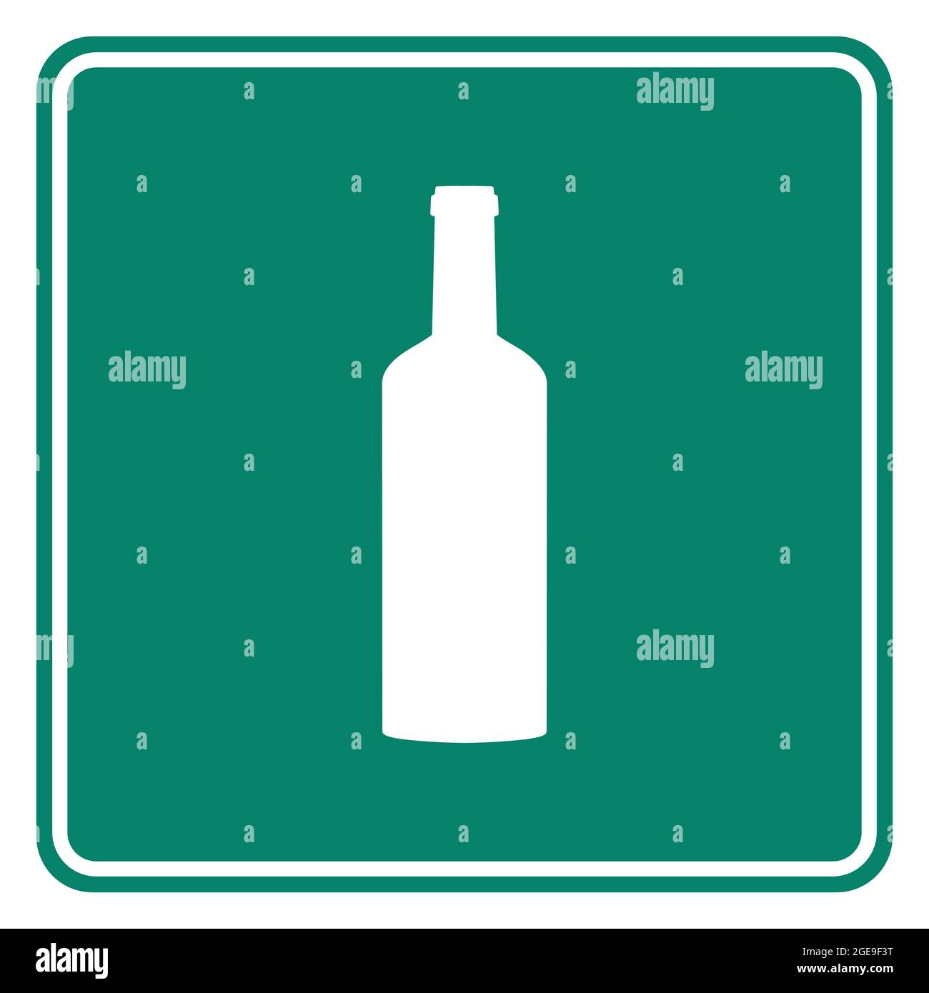 Bottle and road sign Stock Photo - Alamy