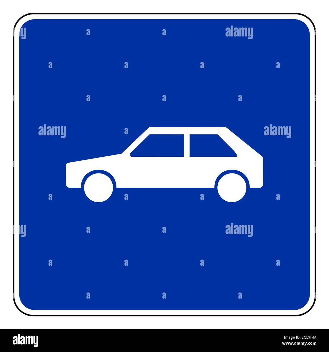 Car and road sign Stock Photo - Alamy