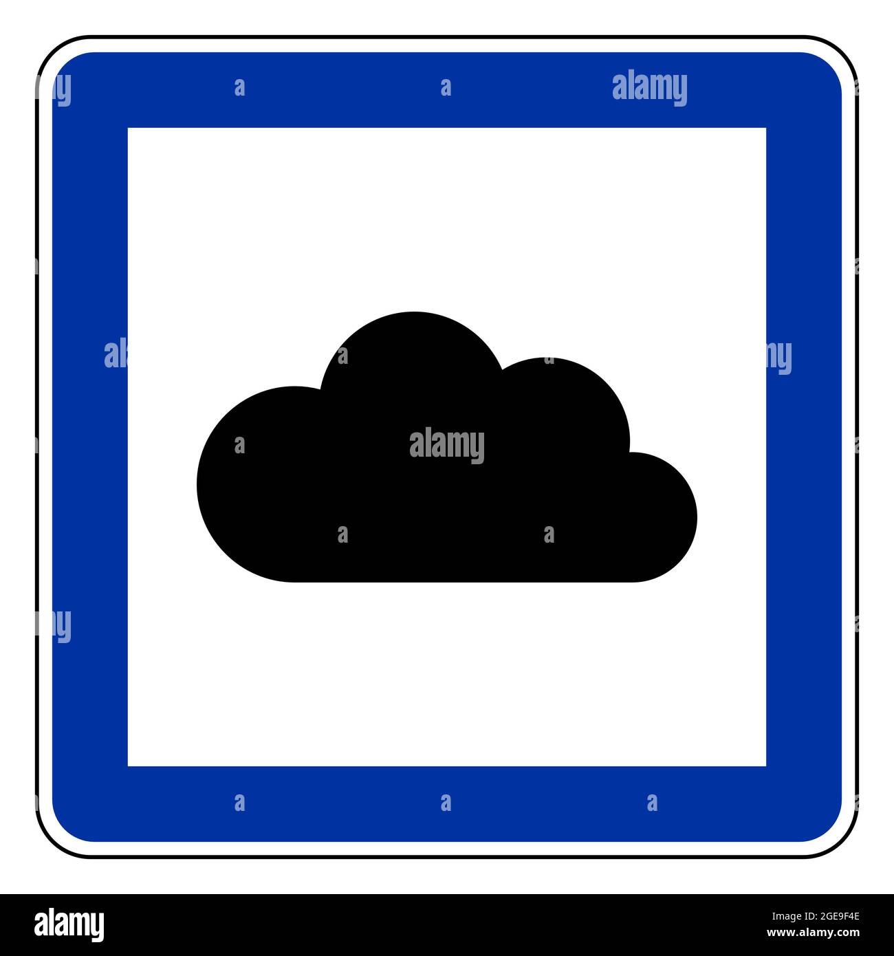 Cloud and road sign Stock Photo - Alamy
