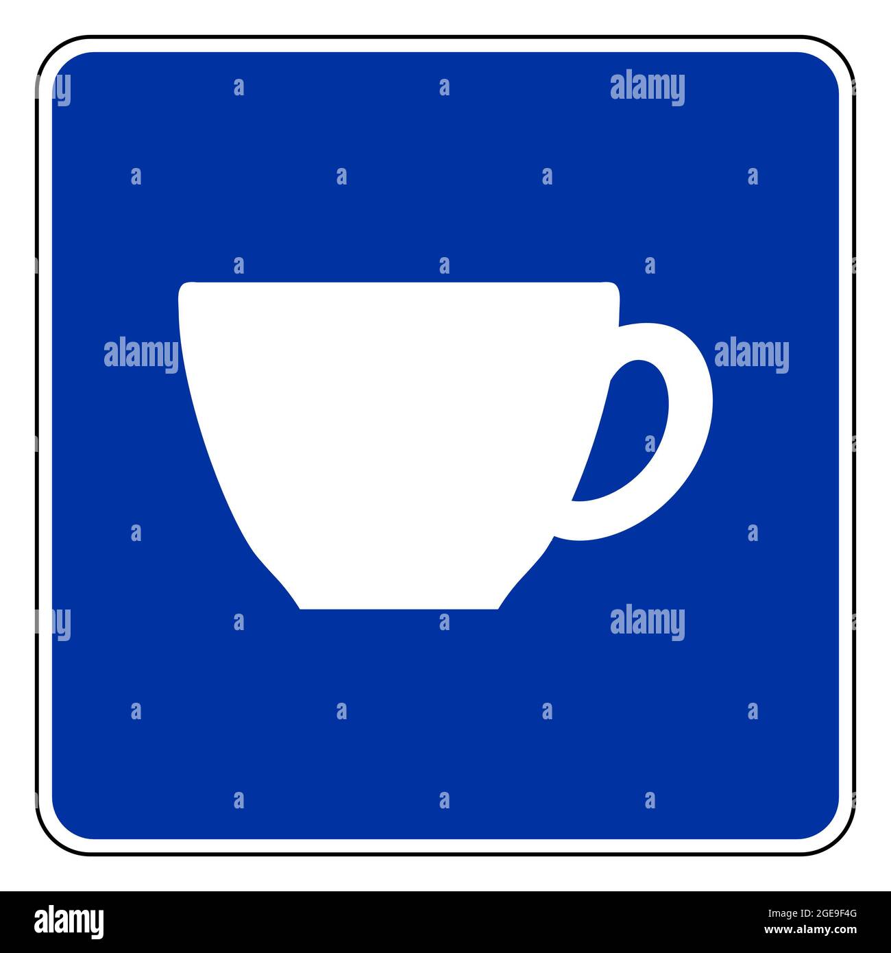 Cup and road sign Stock Photo - Alamy