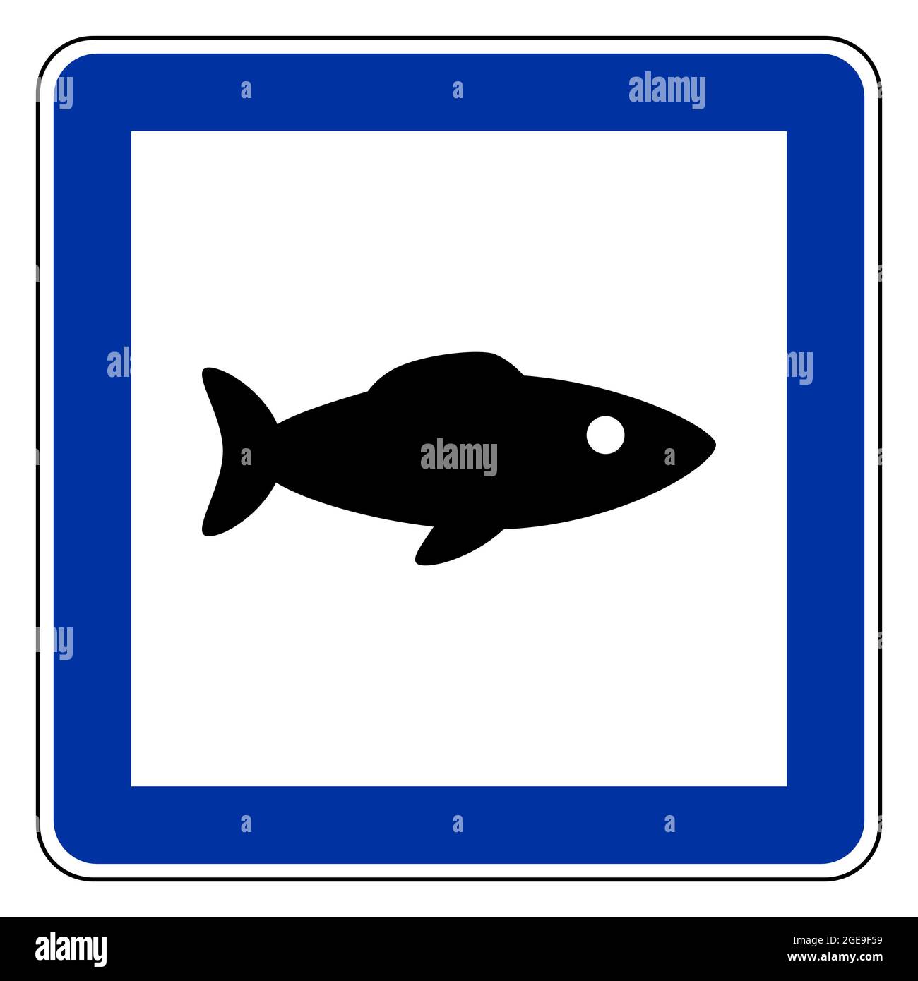 Fish and road sign Stock Photo - Alamy