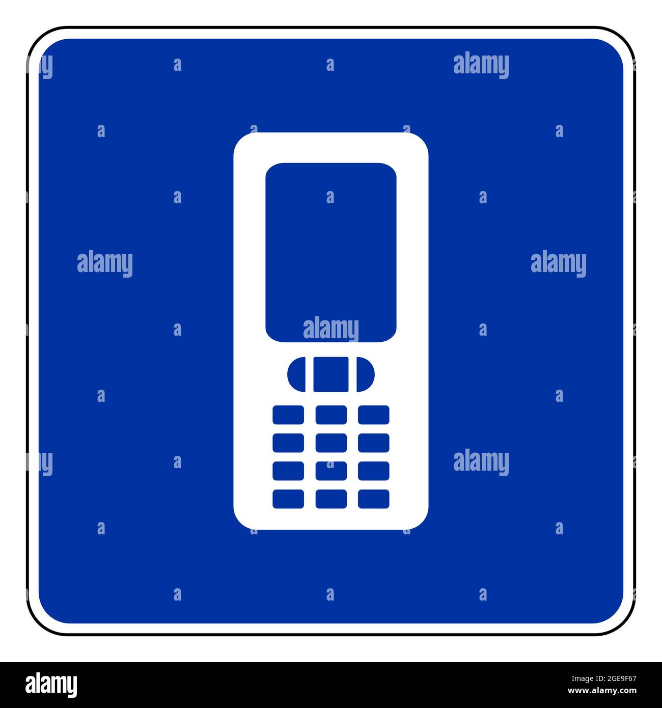 Mobile phone and road sign Stock Photo - Alamy