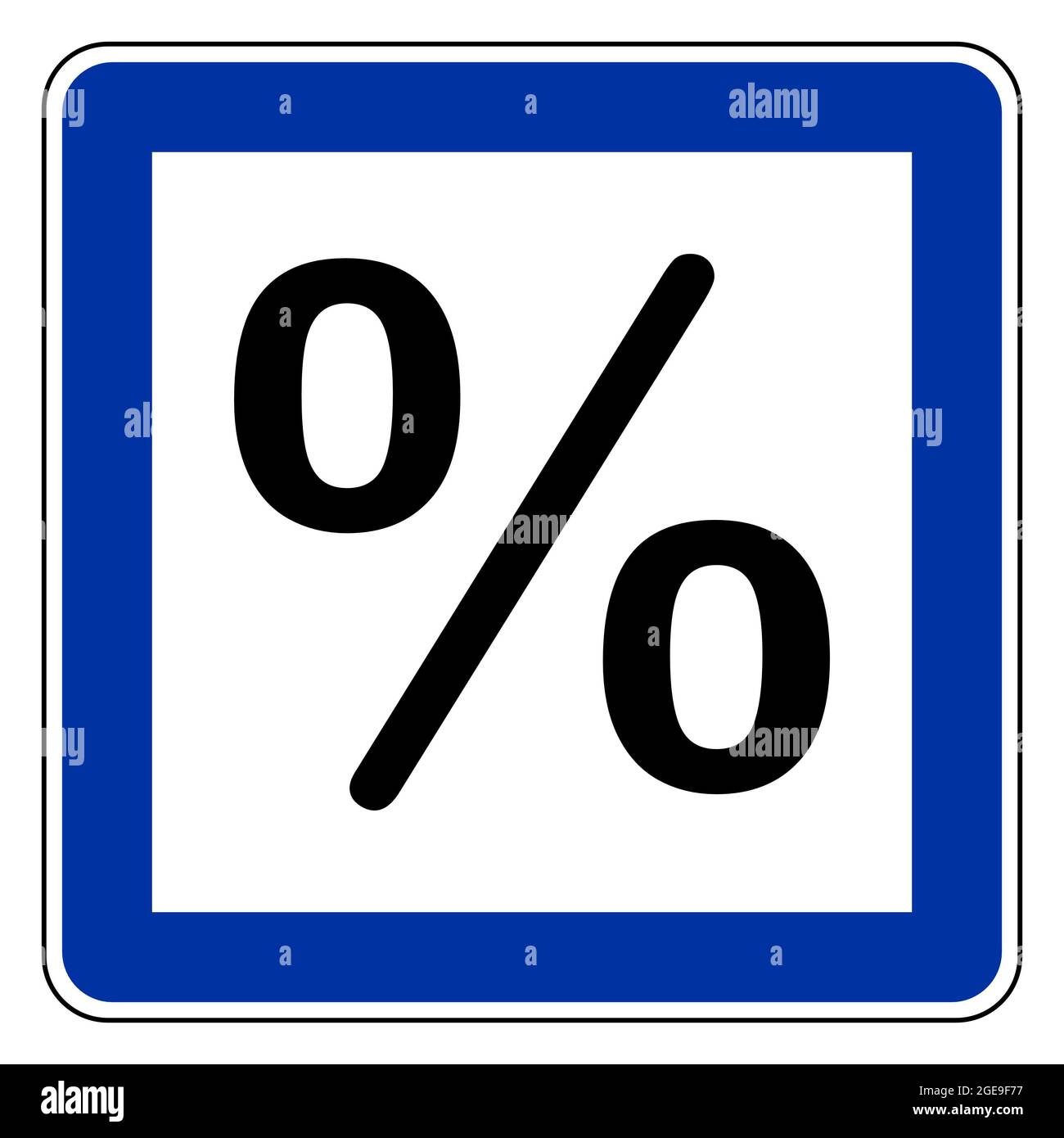 Percent and road sign Stock Photo - Alamy