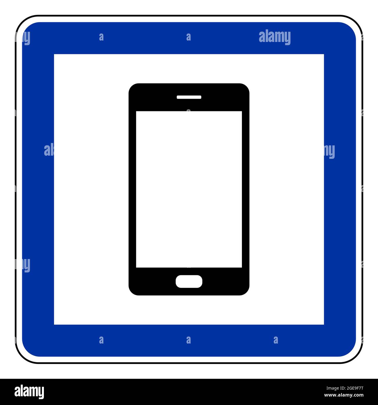 Smartphone and road sign Stock Photo - Alamy