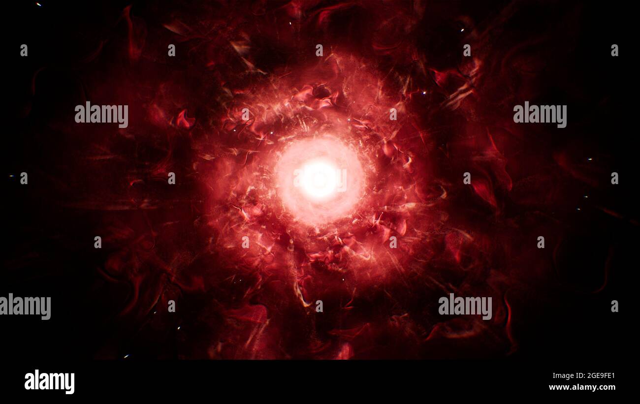 Red Space Nebula Energy Effect Background Stock Photo - Alamy