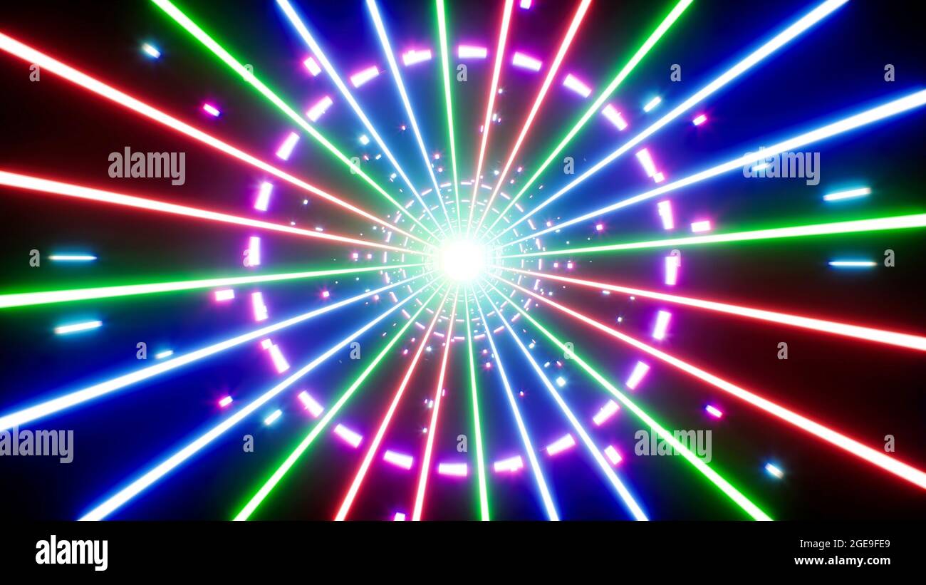 RGB Color Light Rays VJ Light Background Stock Photo - Alamy