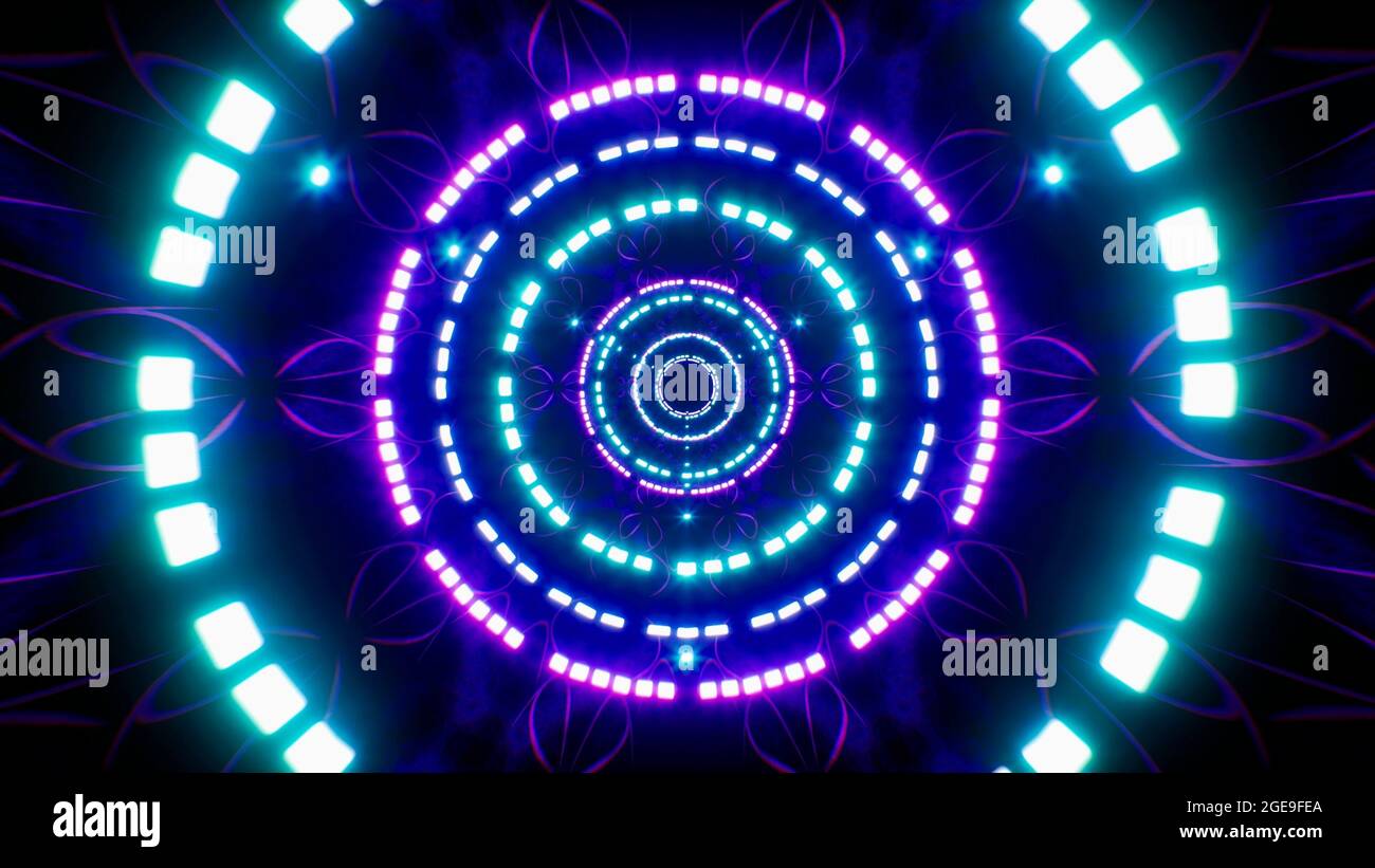 Cyan neon tunnel light hi-res stock photography and images - Alamy