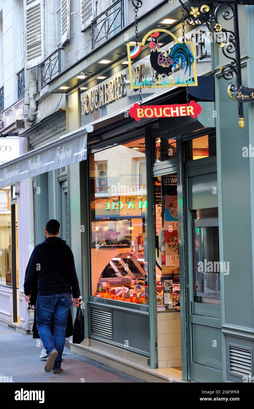 Paris butcher sign hi-res stock photography and images - Alamy