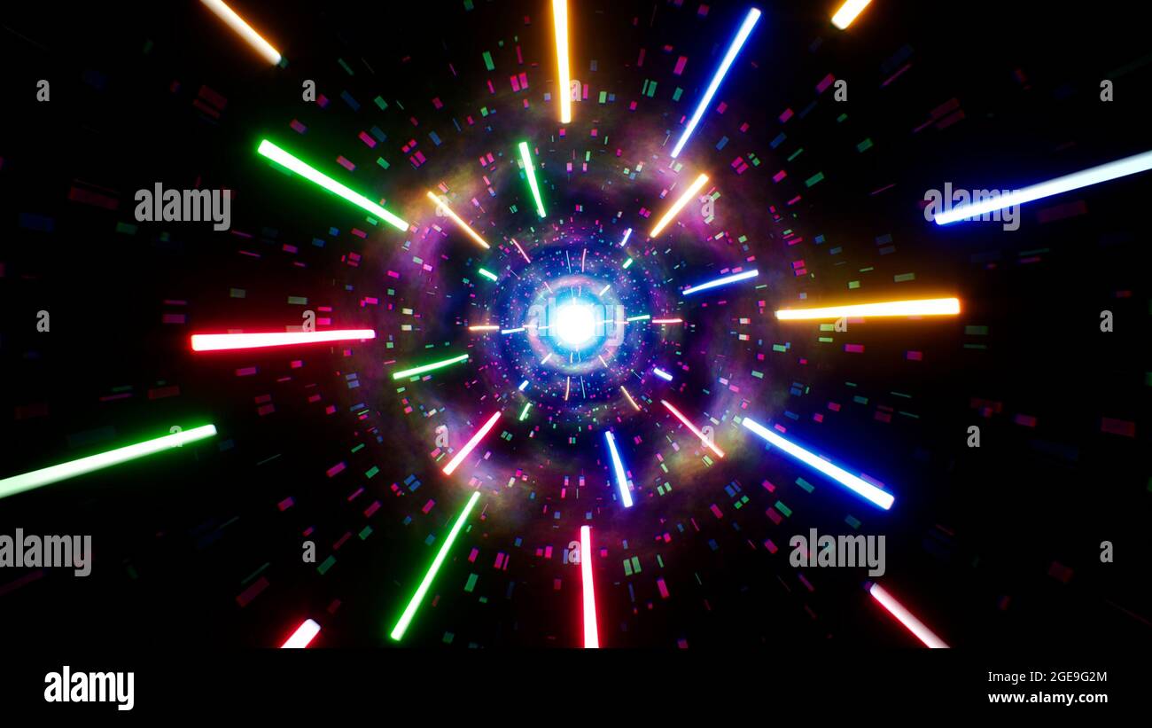 Multicolor Light Beam and Confetti Event Background Stock Photo - Alamy