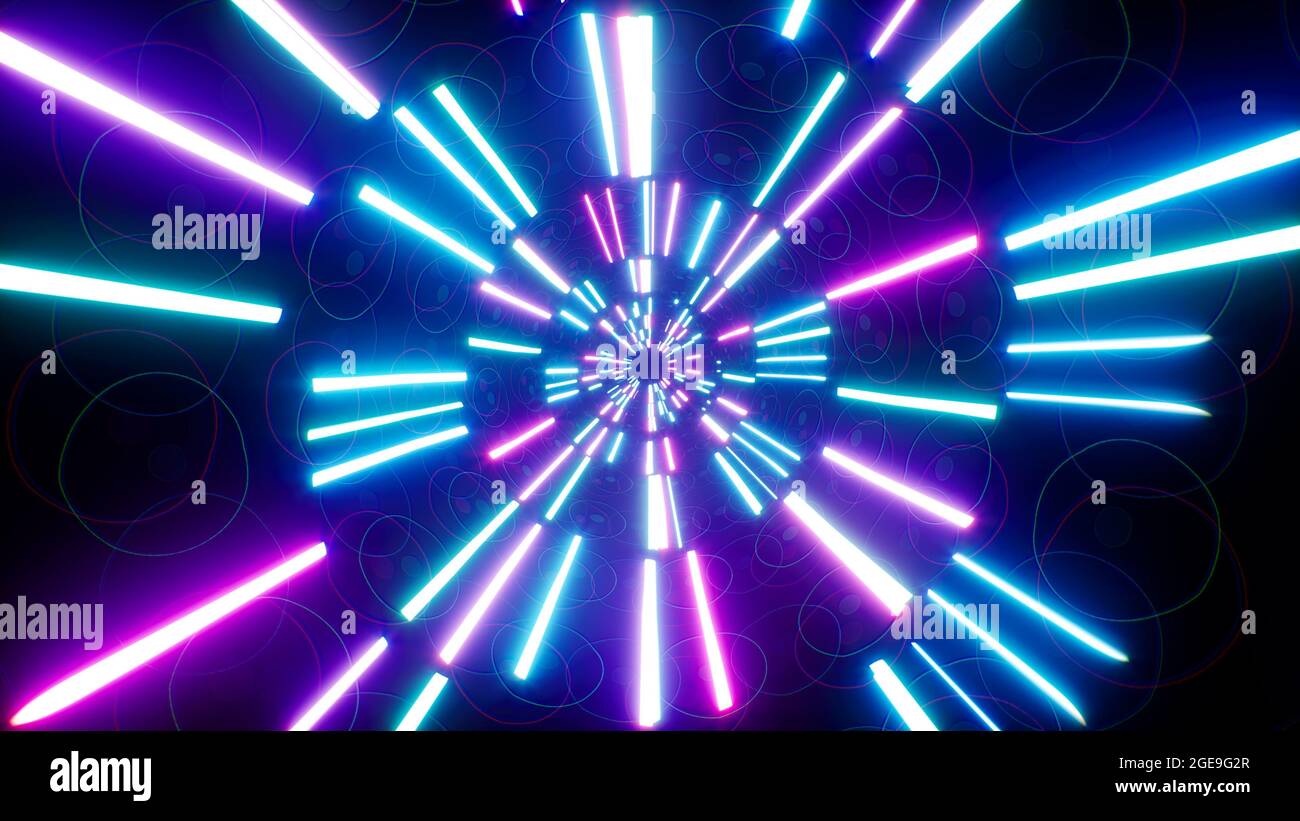 Multi Neon Light Beam VJ Background Stock Photo - Alamy