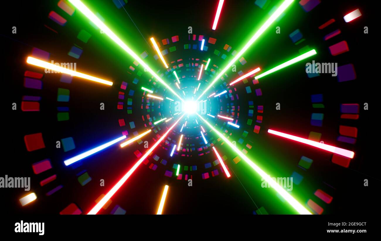 Colorful Light Beam and Multi Shapes Background Stock Photo - Alamy