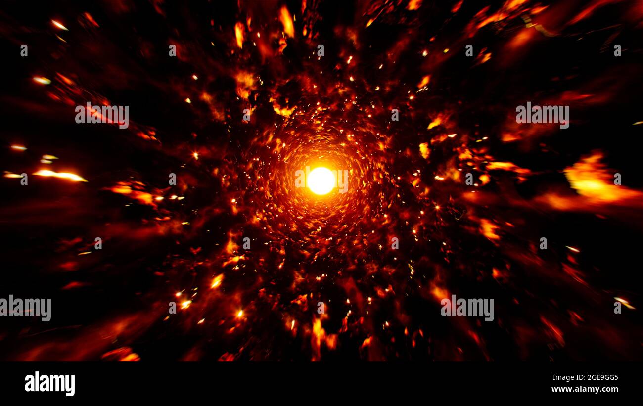 Burning Fire Sparks and Light Core Stock Photo - Alamy