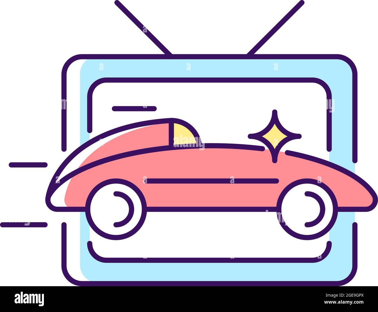 Car racing program RGB color icon Stock Vector Image & Art - Alamy
