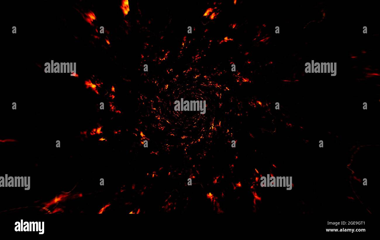 Abstract Spiral Fire Particles Stock Photo - Alamy