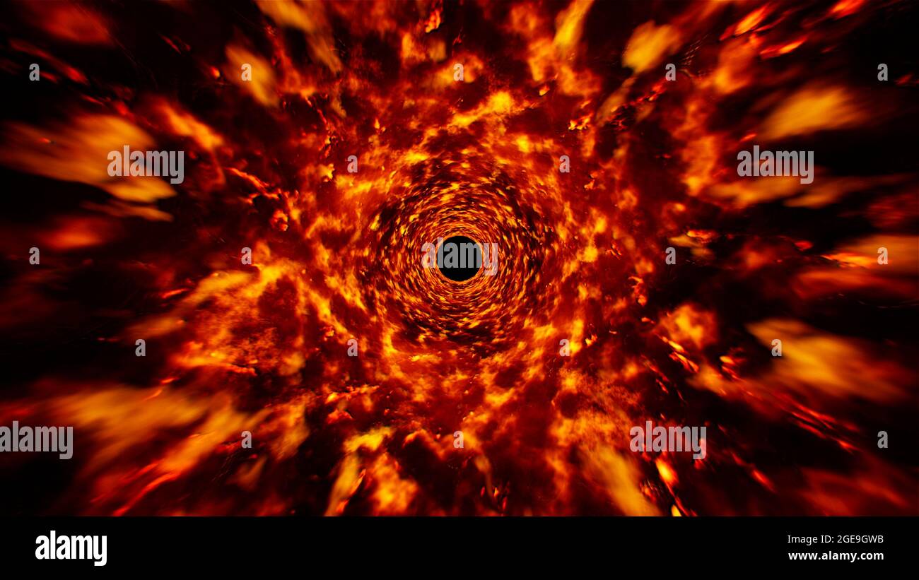 Abstract Burning Fire Holes Stock Photo - Alamy