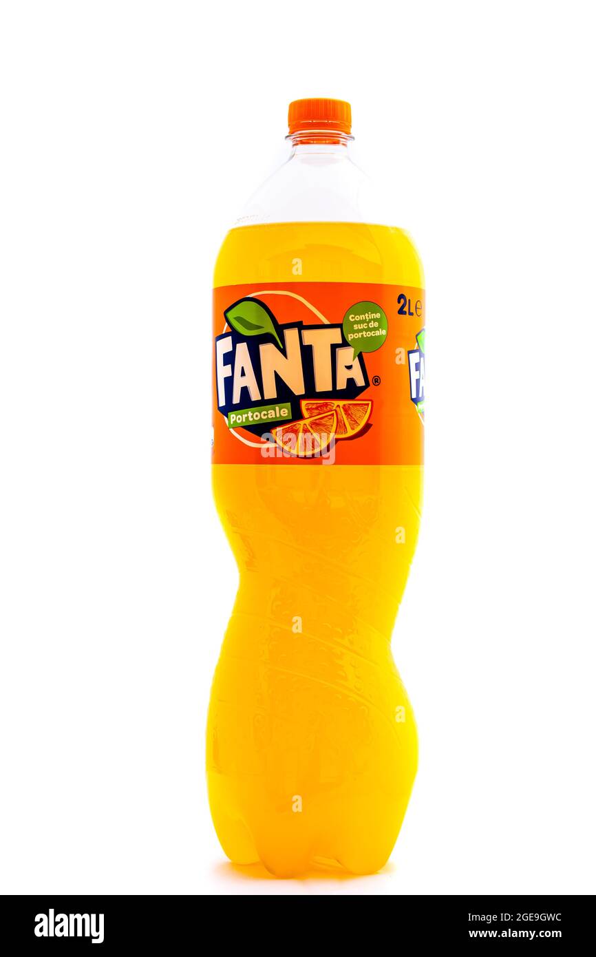 Fanta plastic bottle Isolated on white background. Illustrative ...