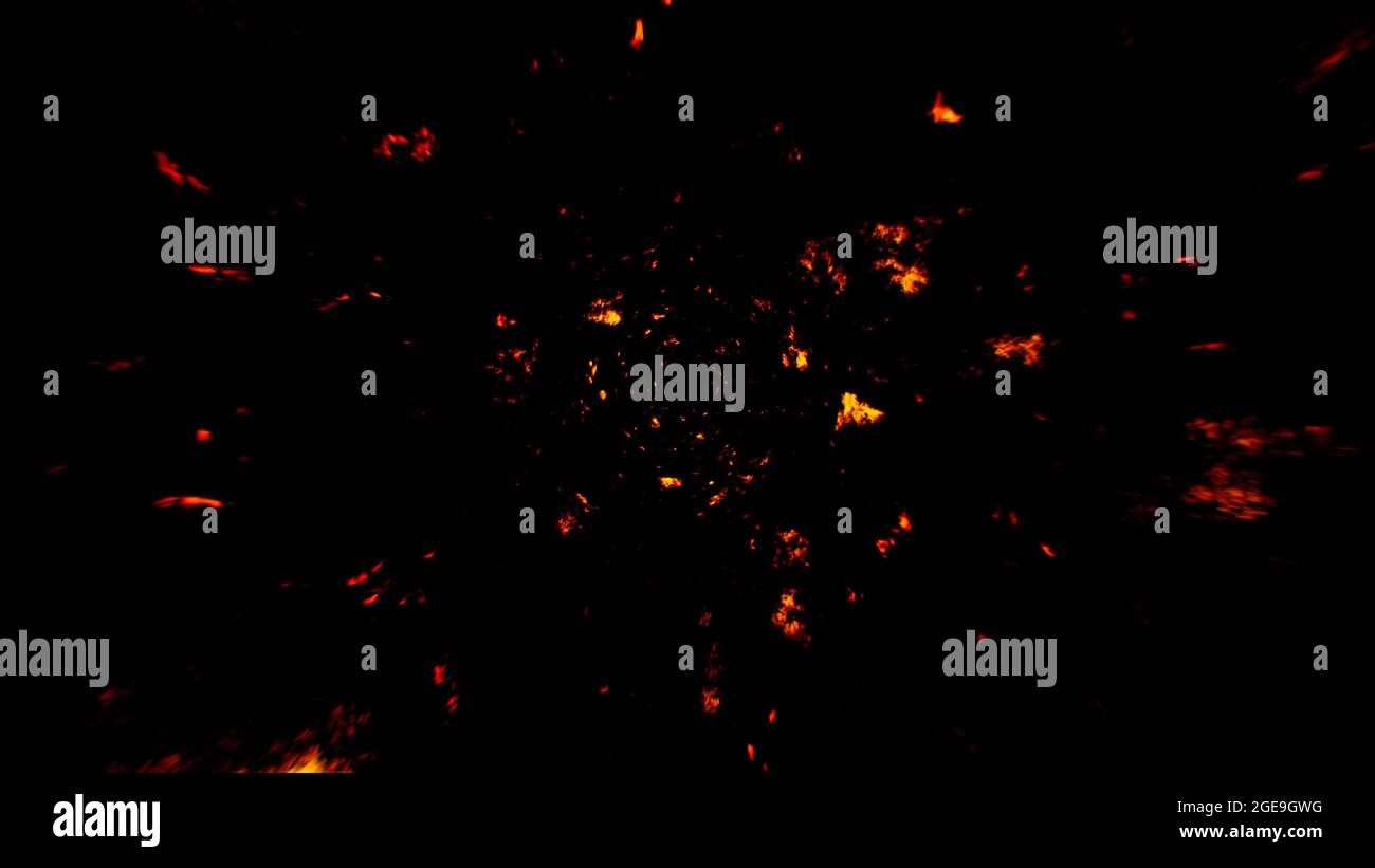 Wind Blowing Small Fire Particles Background Stock Photo - Alamy