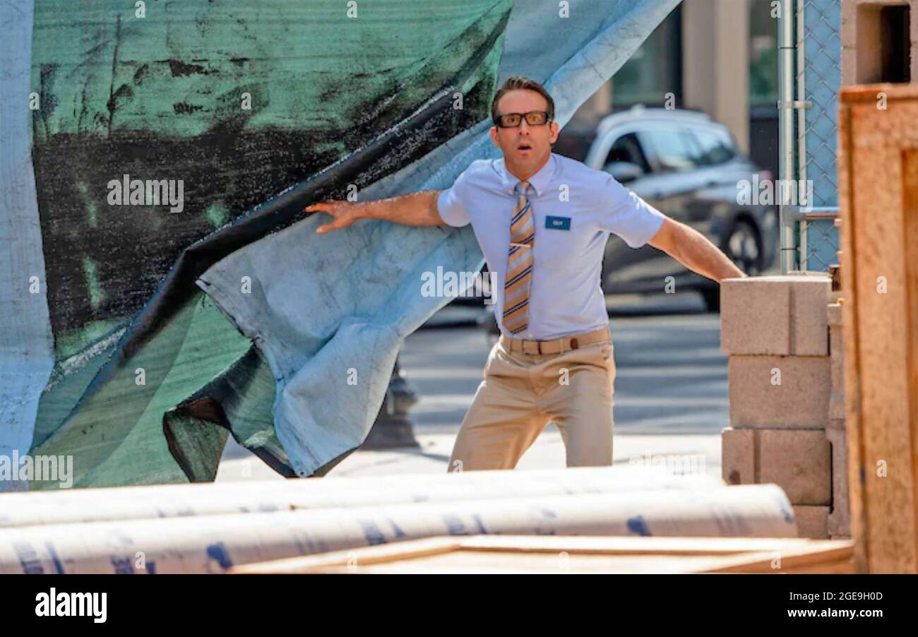 FREE GUY 2021 20th Century Studios film with Ryan Reynolds Stock Photo ...