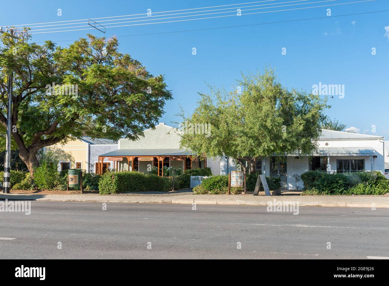 PRINCE ALBERT, SOUTH AFRICA - APRIL 20, 2021: A street scene, with ...