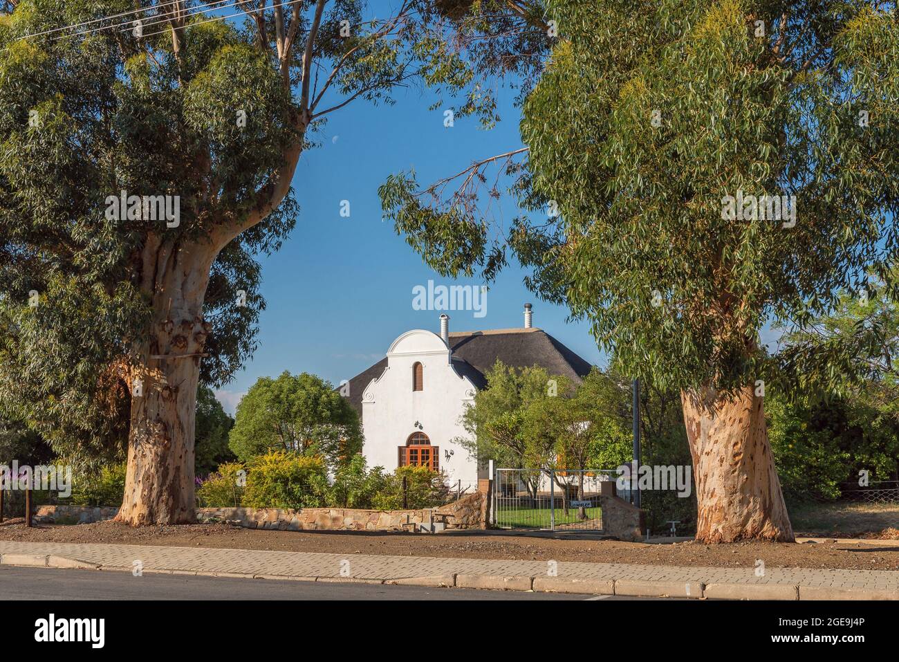 PRINCE ALBERT, SOUTH AFRICA - APRIL 20, 2021: A street scene, with an ...