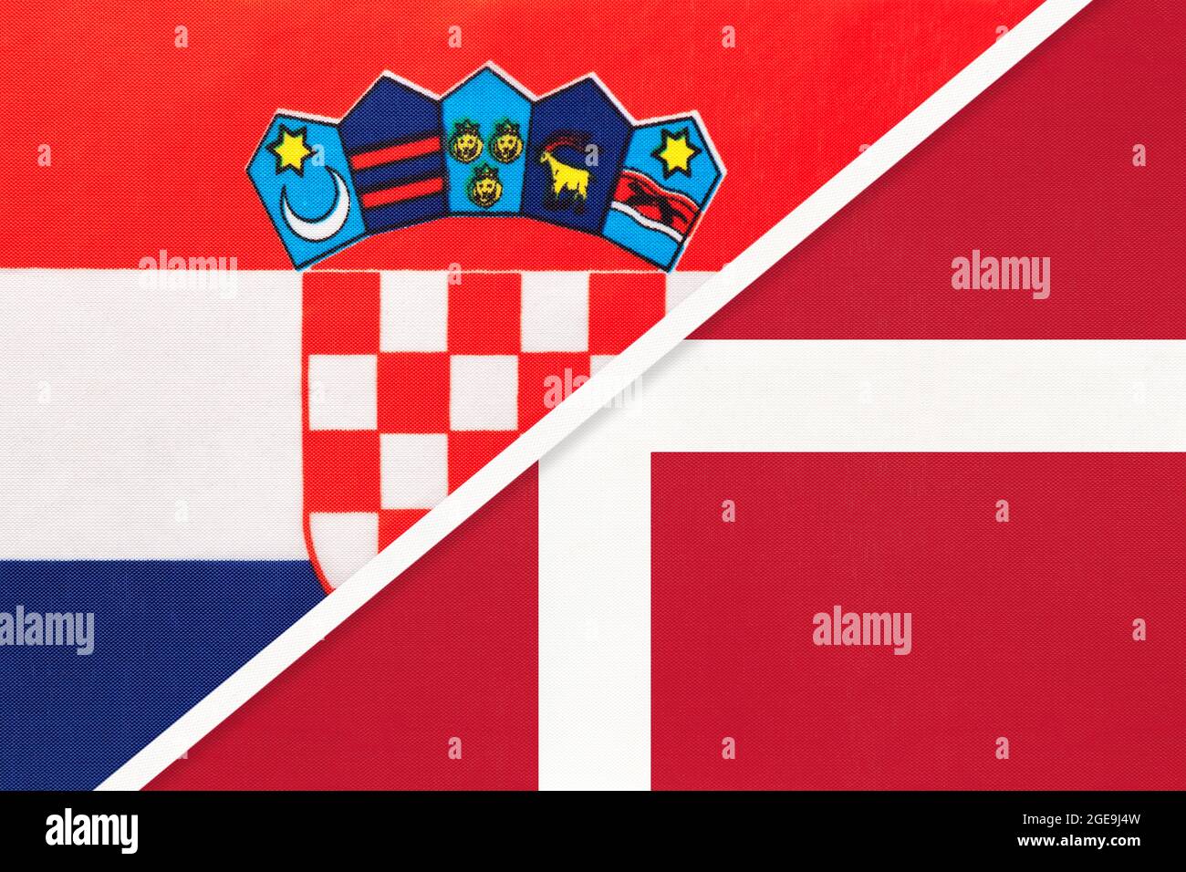 Croatia and Denmark, symbol of country. Croatian vs Danish national ...