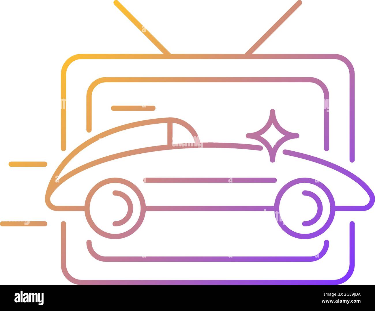 Car racing program gradient linear vector icon Stock Vector Image & Art ...
