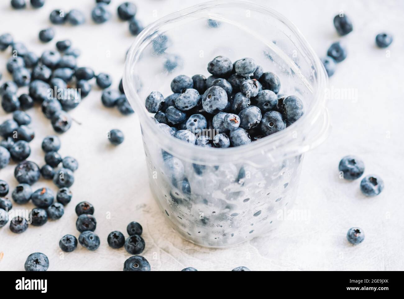 Fresh blueberry in plastic box Stock Photo - Alamy