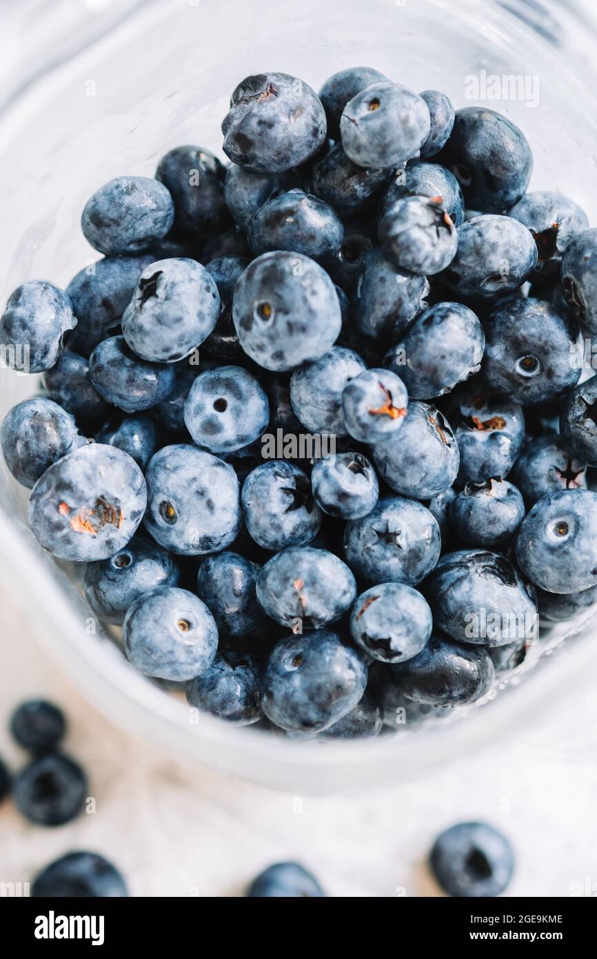 Fresh blueberry in plastic box Stock Photo - Alamy
